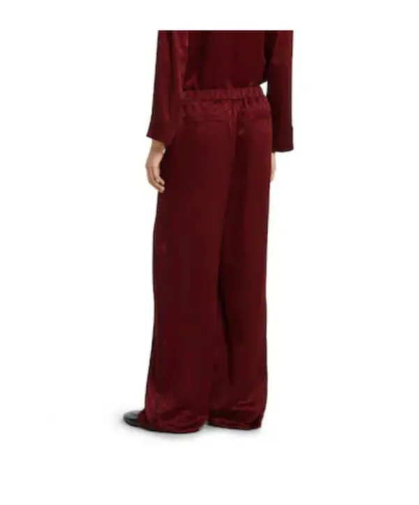Gucci Gg Monogram Satin Pants - Red