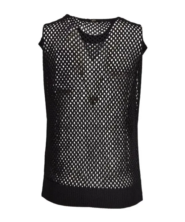 DONDUP Sleeveless Knitted Vest With Cut-out Details