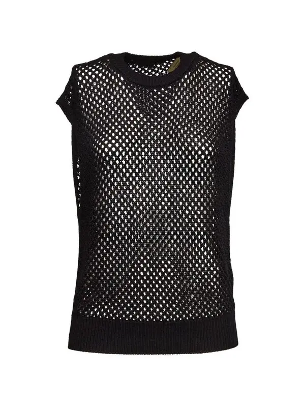 DONDUP Sleeveless Knitted Vest With Cut-out Details