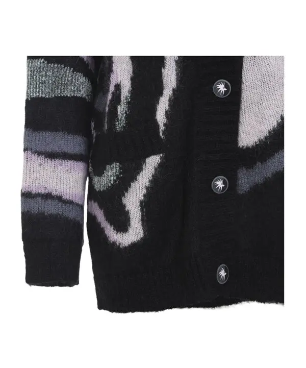 Emilio Pucci Marmo Inlay Oversized V-neck Cardigan - Black