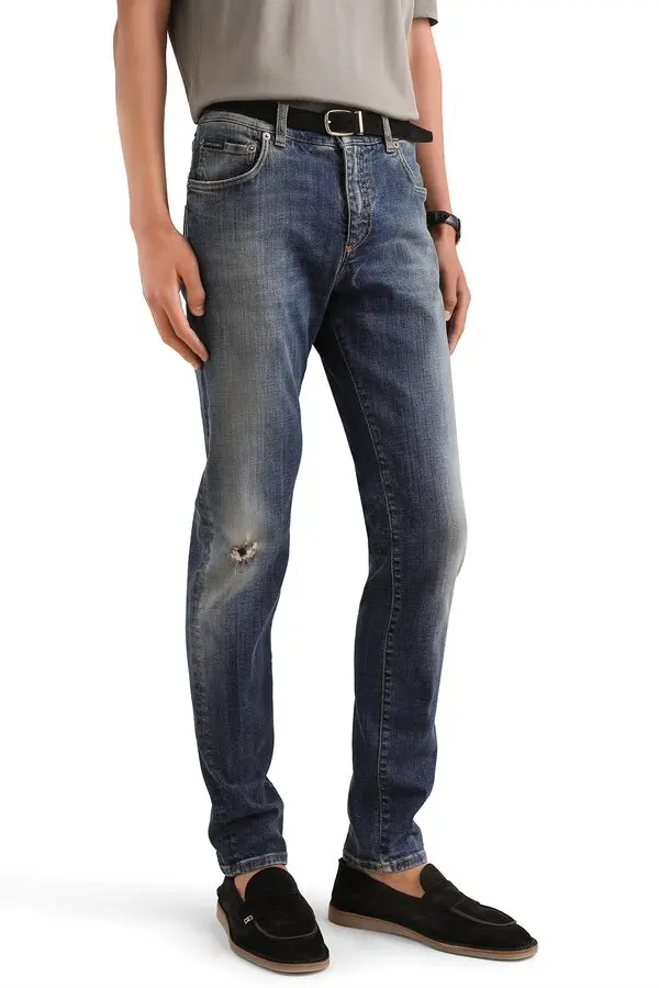 Dolce & Gabbana Logo Plaque Jeans - Black