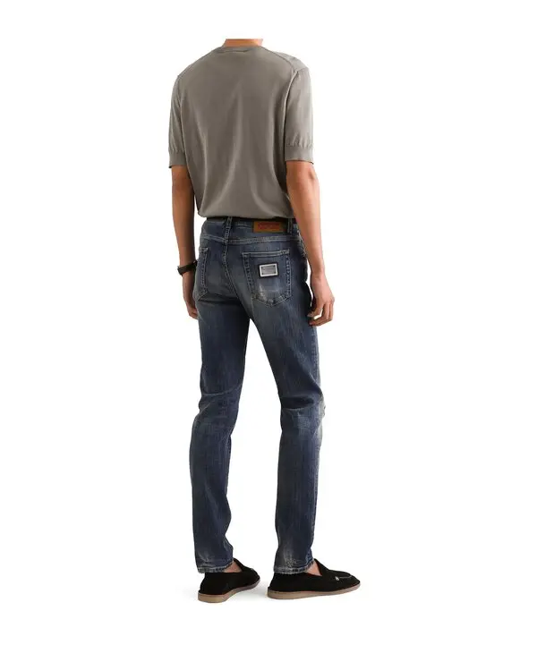Dolce & Gabbana Logo Plaque Jeans - Black