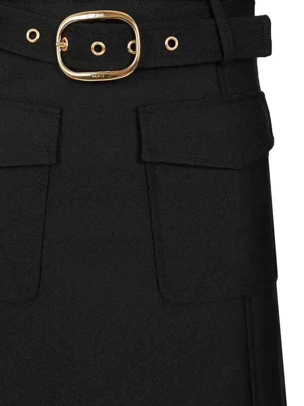 Celine Mini Skirt In Mohair Wool