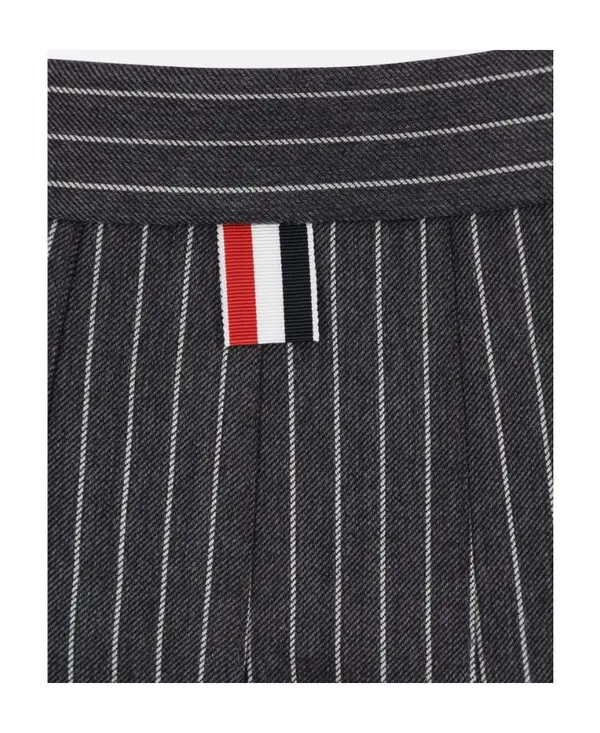 Thom Browne Pleated Skirt With Grosgrain Trim