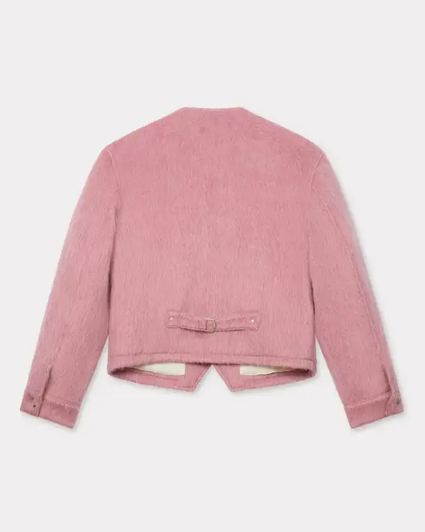 Kenzo Hairy Wool Alpaca And Mohair Collarless Jacket