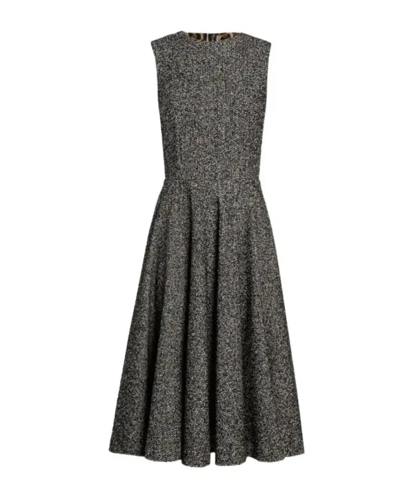 Dolce & Gabbana Pleated Midi Dress - Grey