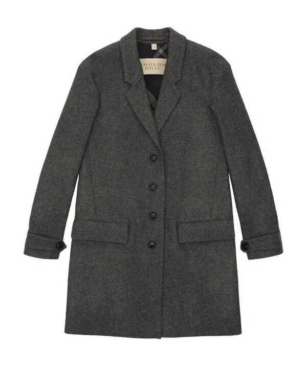 Burberry Single-breasted Coat With Notched Lapel
