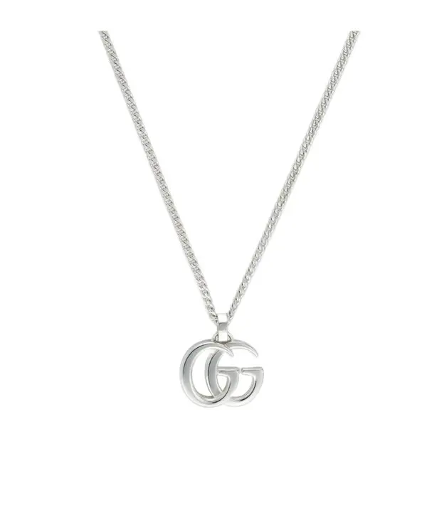 Gucci Gg Marmont Pendant Necklace - White