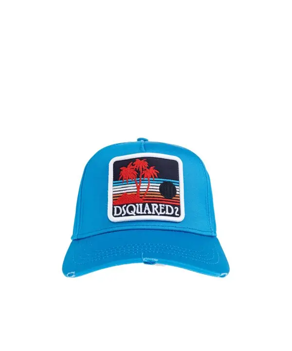 Dsquared2 Logo Patch Baseball Cap - Blue