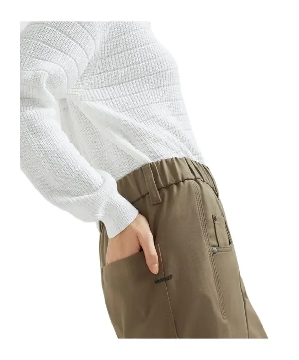 Brunello Cucinelli High-waisted Straight Leg Trousers - Brown