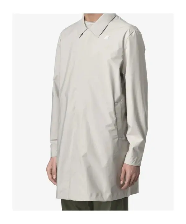 K-WAY Waterproof Zip-up Jacket - Beige