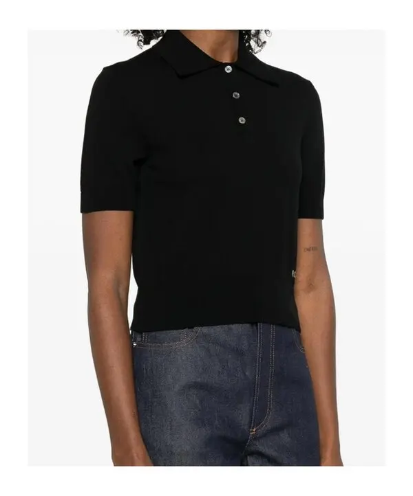 A.p.c. Short Sleeve Knitted Polo Shirt