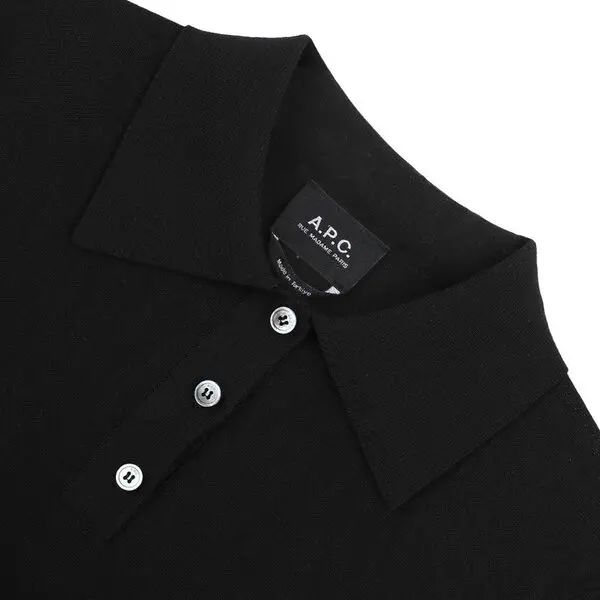 A.p.c. Short Sleeve Knitted Polo Shirt