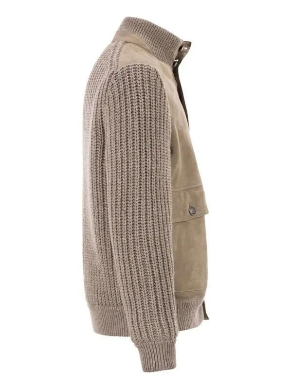 Brunello Cucinelli Panelled Bomber Jacket