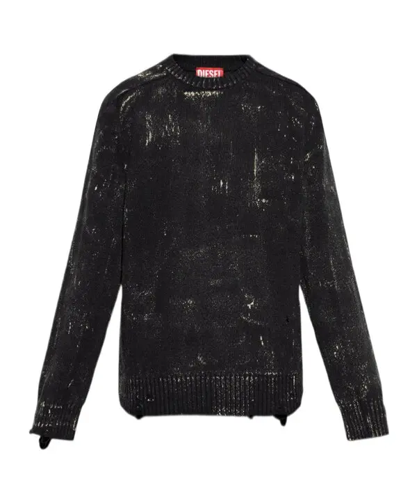 DIESEL® K-maxense Distressed Crew Neck Sweater