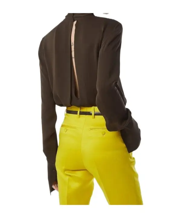 TOM FORD High Neck Blouse With Open Back