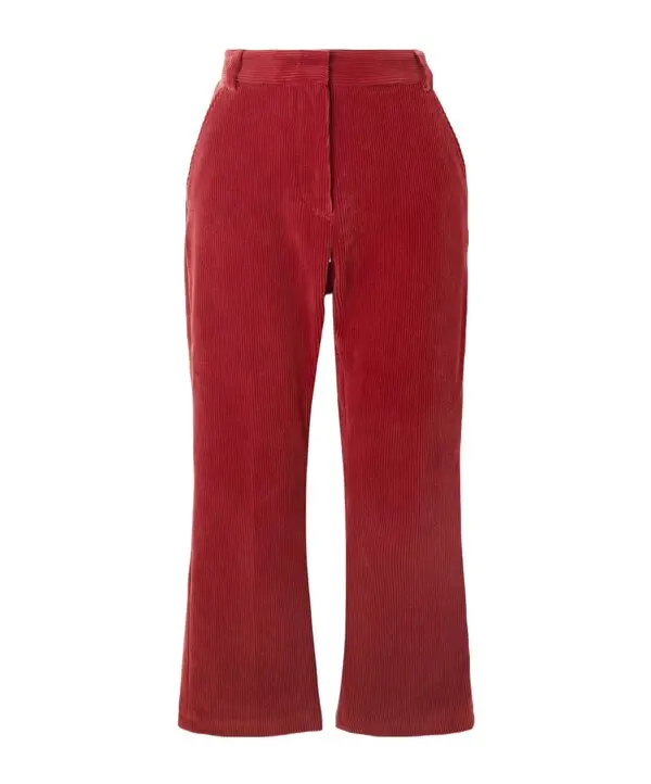 Bally Flared Cropped Corduroy Trousers