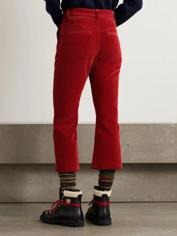 Bally Flared Cropped Corduroy Trousers