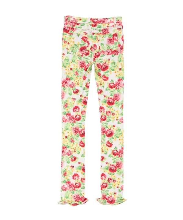 Acne Studios Slim Fit Floral Print Trousers