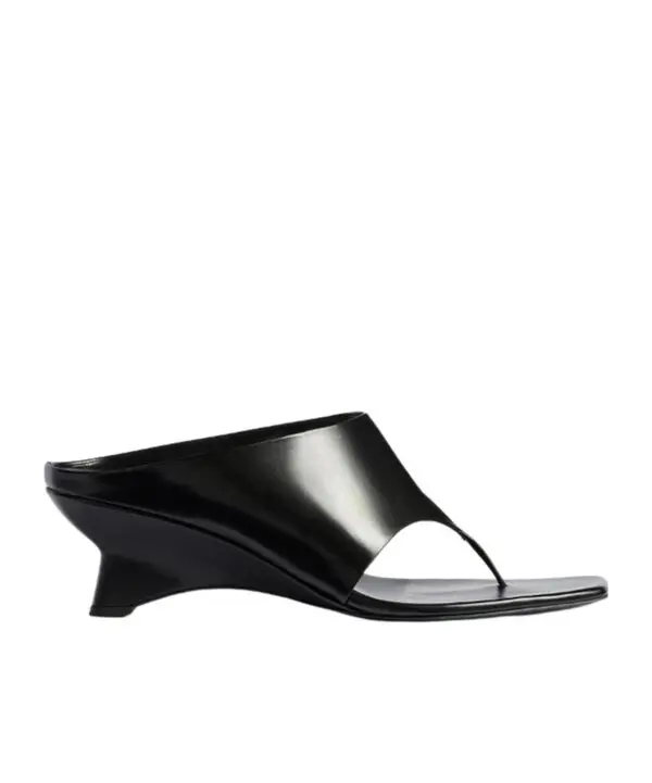 Khaite Marlow Mule Wedge Sandals - Black