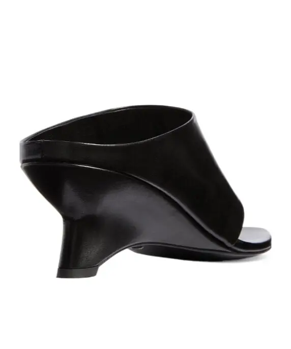 Khaite Marlow Mule Wedge Sandals - Black
