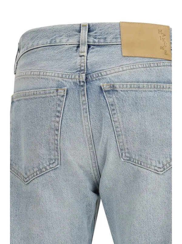 HAIKURE Logo Patch Straight-leg Jeans - Gray