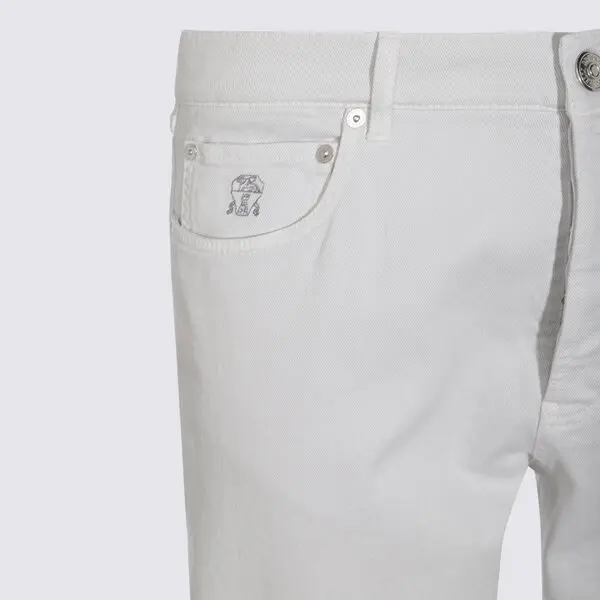 Brunello Cucinelli Tapered Leg Trousers With Logo Patch