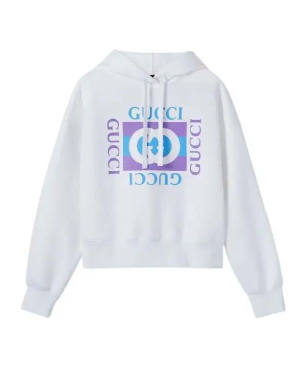 Gucci Logo Printed Drawstring Hoodie