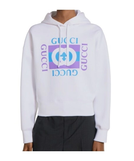 Gucci Logo Printed Drawstring Hoodie