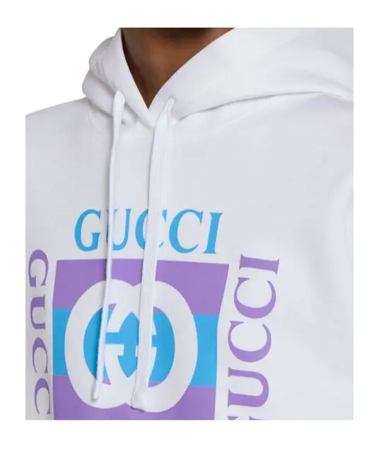 Gucci Logo Printed Drawstring Hoodie