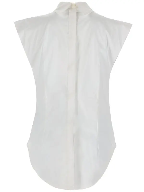 JEAN PAUL GAULTIER Sleeveless Stand-collar Top With Curved Hem