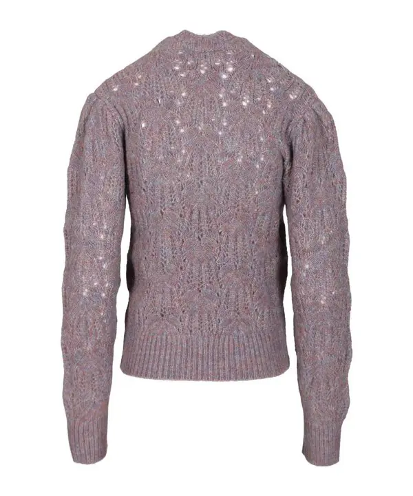 Isabel Marant Étoile Puff Sleeve Open-knit Sweater