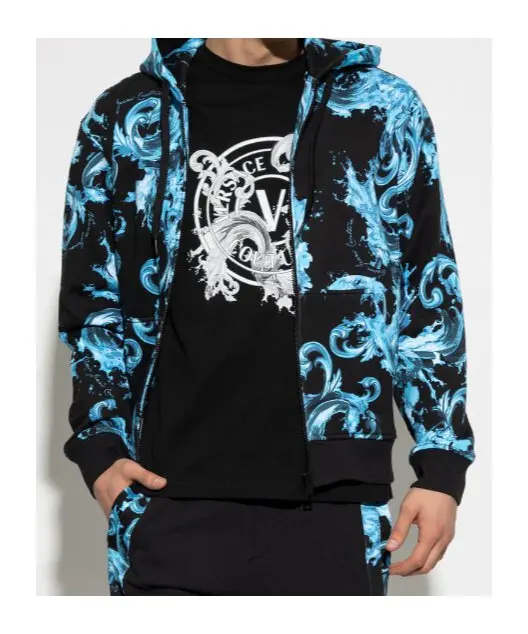 Versace Barocco Print Zip Hoodie
