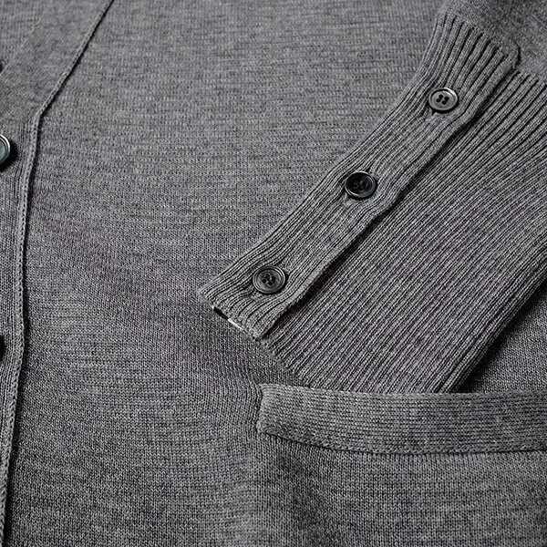Thom Browne Four-stripe Wool Knitted Cardigan - Medium Gray