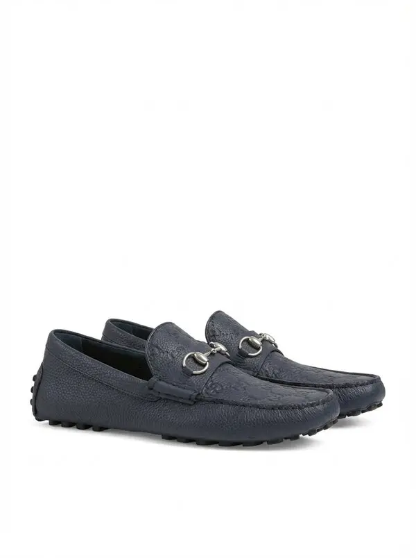 Gucci Drivers With Horsebit Detail - Blue