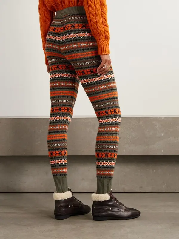 Bally Jacquard Knit Wool Leggings