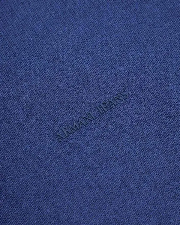 Emporio Armani Round Neck Patch Pullover - Blue
