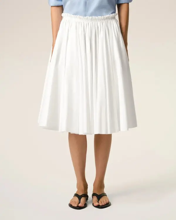 AMI Paris Midi Corolla Skirt - White