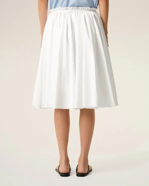 AMI Paris Midi Corolla Skirt - White