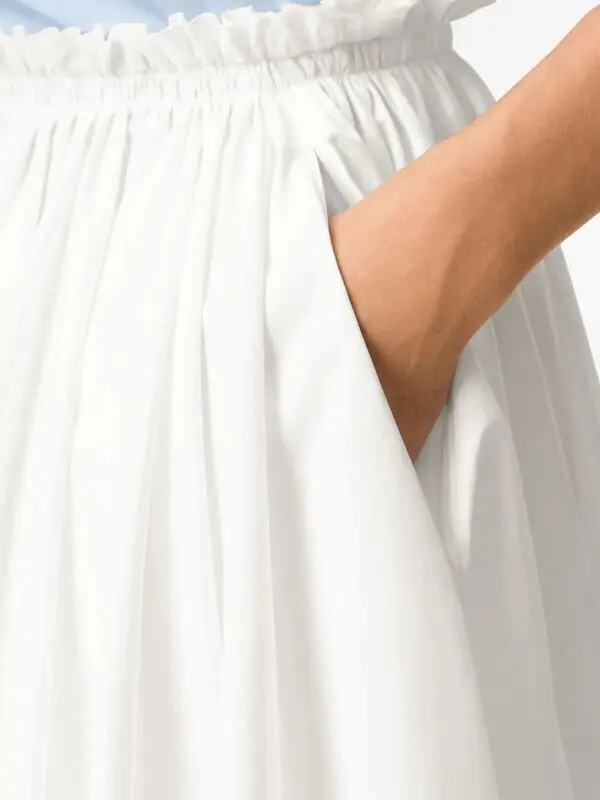 AMI Paris Midi Corolla Skirt - White