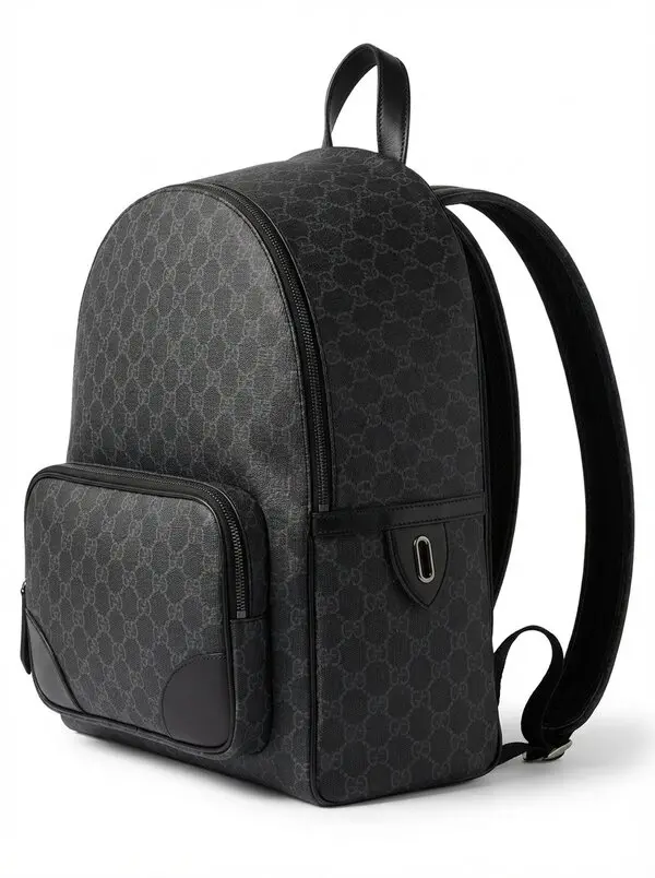 Gucci Gg Emblem Medium Backpack - Black