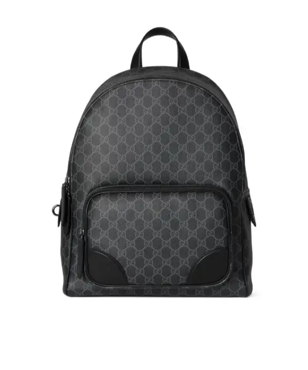 Gucci Gg Emblem Medium Backpack - Black