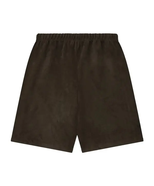 Fear Of God Relaxed Suede-effect Drawstring Shorts - Brown