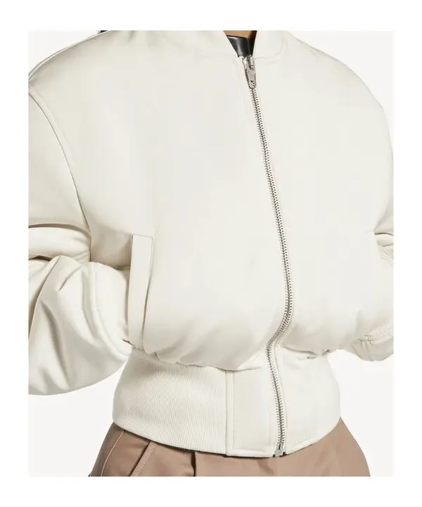 Balenciaga Cropped Bomber Jacket - Ivory
