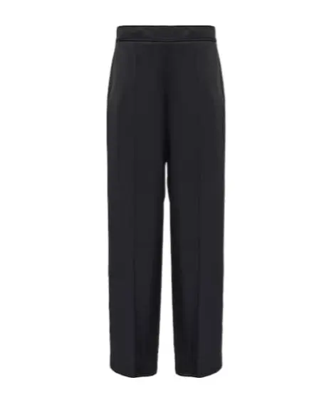 JIL SANDER High-rise Wide-leg Pants - Black