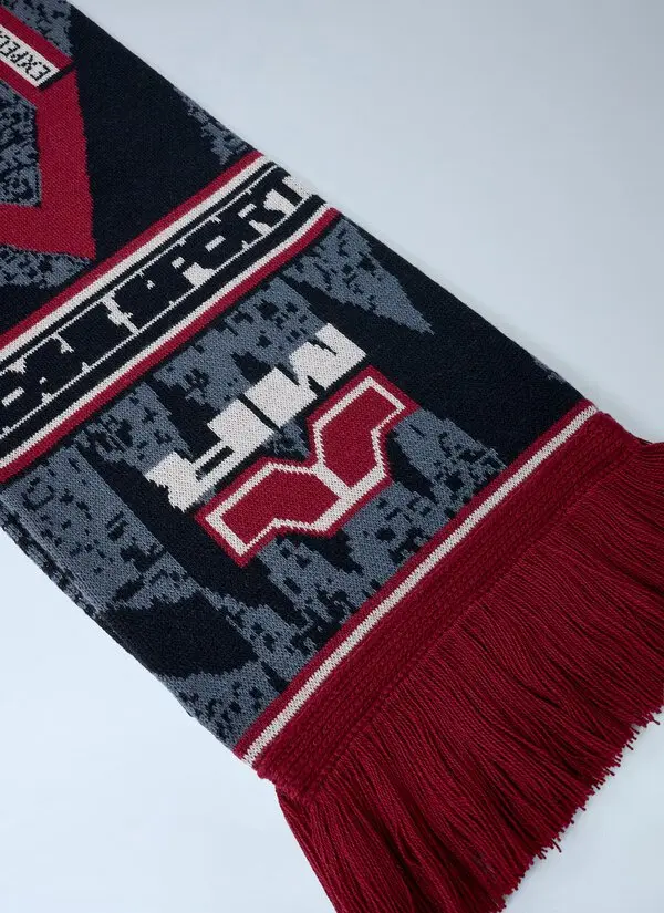 Martine Rose Logo Intarsia Scarf - Black