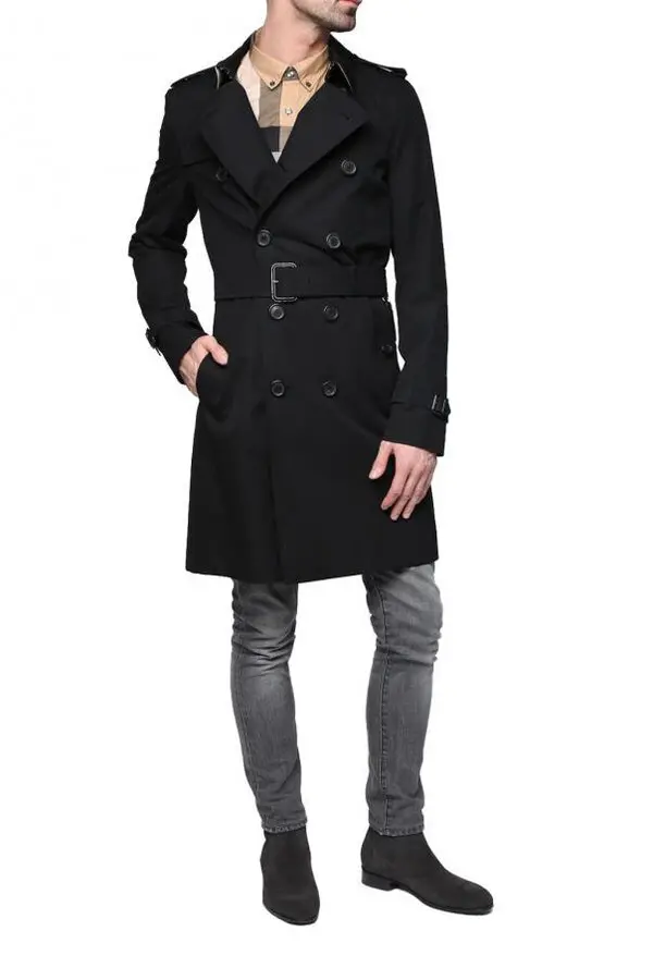 Burberry Sandringham Long Trench Coat - Black
