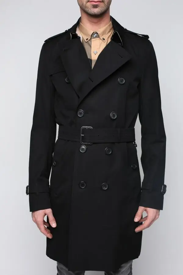 Burberry Sandringham Long Trench Coat - Black