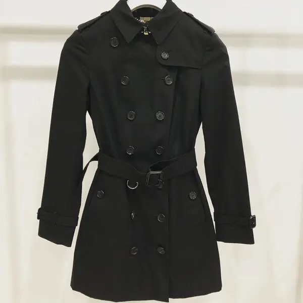 Burberry Sandringham Long Trench Coat - Black