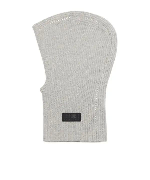 MAISON MARGIELA Ribbed Balaclava - Light Gray